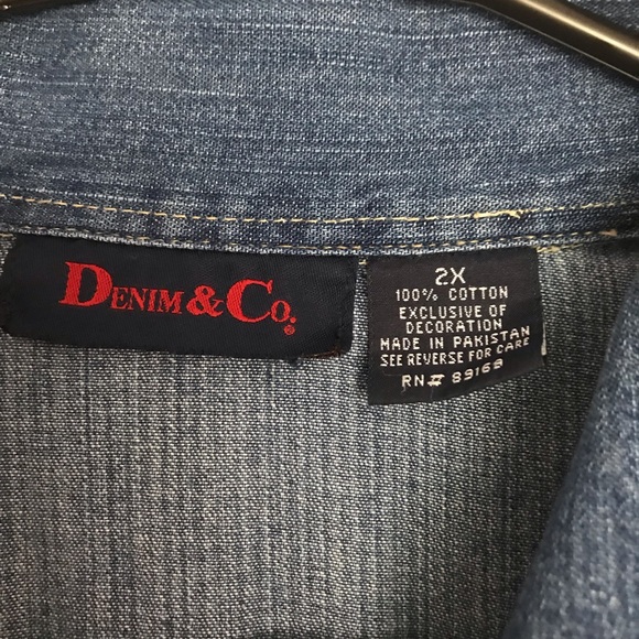 Denim&Co | Jackets & Coats | Denim Co Diamond Detailed Jean Jacket ...